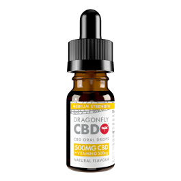 DRAGONFLY CBD Medium Strength OIL 500MG VIT D 10ML