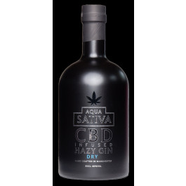 Aqua Sativa Hazy CBD Infused Dry Gin 500ml - 20mg CBD (International)